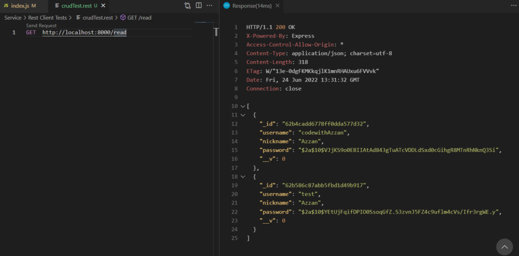 Implementing Crud In Nodejs With Express And Mongodb 5 Easy Steps Codewithazzan